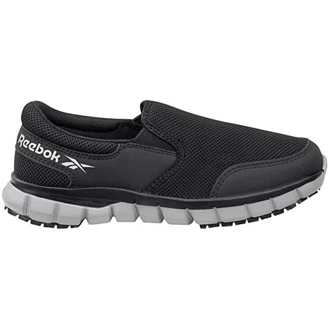 Reebok Work Sublite Womens 8 5 Medium Width Black Gray Soft Toe Non