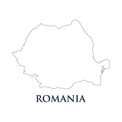 Premium Vector Romania Map Icon Europe Outline Logo Design Illustration