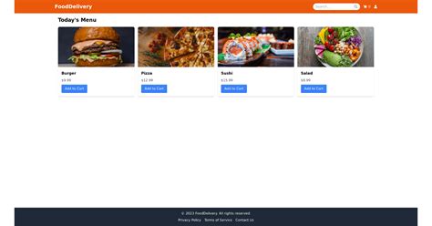 Food Delivery Dashboard Free Angular Tailwind Component