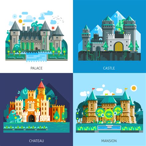 Medieval Castles Set 483832 Vector Art At Vecteezy