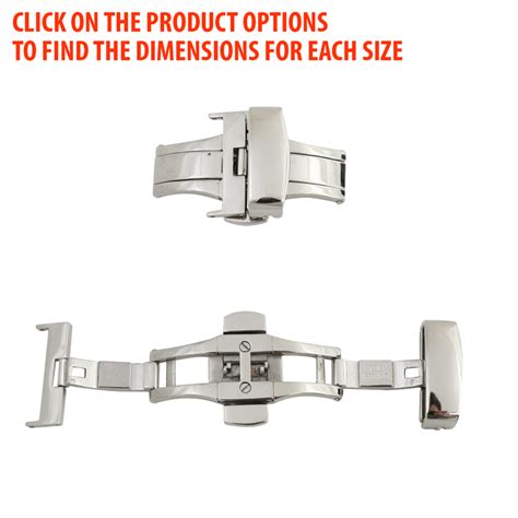 Stainless Steel Deployant Buckle With Push Buttons Watch Band Clasp