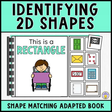 2d Shape Matching Rectangles Adapted Book For Pre K Kindergarten Special Ed