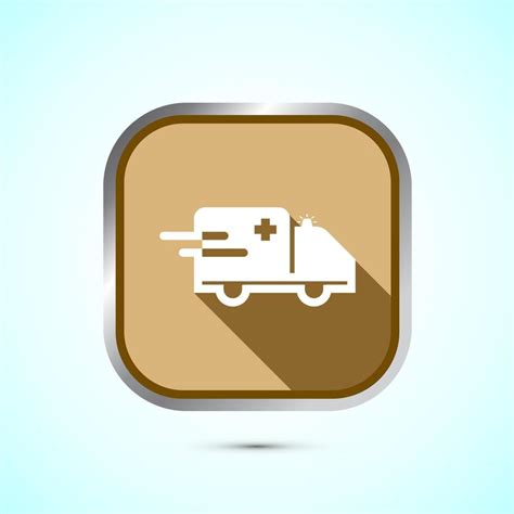 Ambulance Icon Design Illustration Emergency Car Medicine Van Symbol
