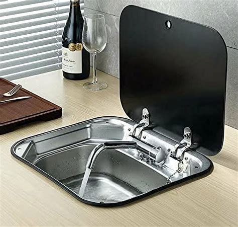 Miumaeov Outdoor Rv Stainless Steel Sink Set With Hot And Cold Faucet