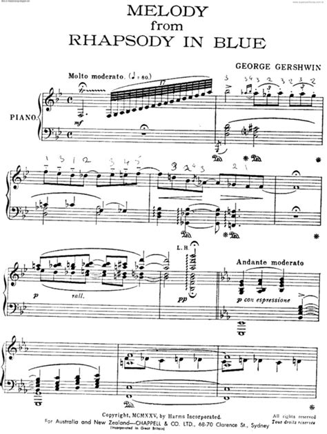 Super Partituras Rhapsody In Blue V2 George Gershwin Com Cifra