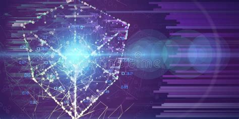 Business Visualization Of Artificial Intelligence Quantum Virtual Cryptography Concept With