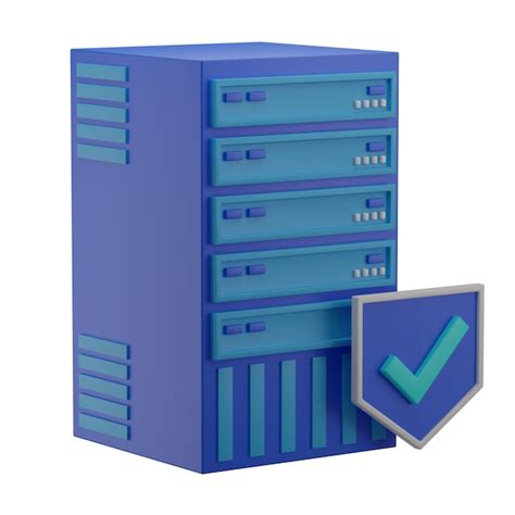 Premium Photo 3d Server Protection Illustration