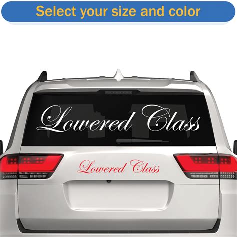 Lowered Class Sticker Decal Die Cut Self Adhesive Vinyl