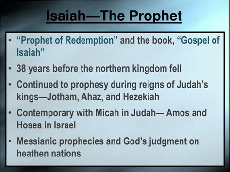 Ppt Old Testament Survey The Book Of Isaiah Powerpoint Presentation