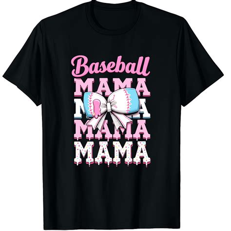 Baseball Drip For Mama Mom Coquette Bow Ice Cream Dripping Men Women