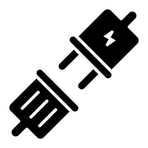 Premium Vector Disconnect Switch Glyph Solid Black Illustration