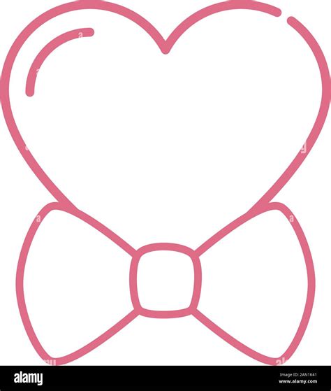 Isolated Heart With Bowtie Vector Design Stock Vector Image And Art Alamy