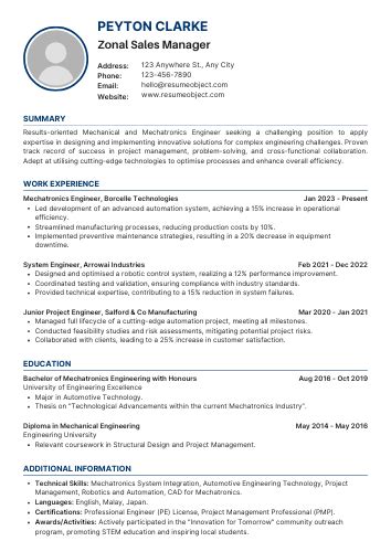 Zonal Sales Manager Resume Sample Format And Free Templates Resume Object