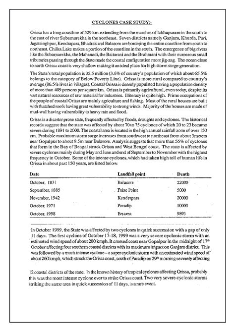 Cyclones Case Study Digital Image Processing Cyclones Case Study