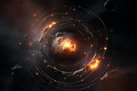 Premium Photo Closeup Of A Planetary Ring System Around A Terrestria