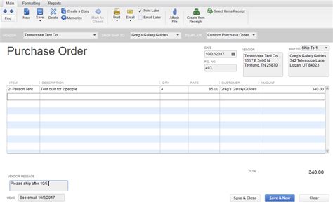 Quickbooks Po Template