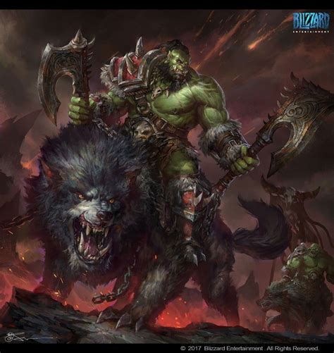 Orc Wolf Riders Çizimler Sanat Oyun