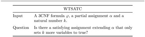 Tables LaTeX Macro For Complexity Theory Problem Statement TeX LaTeX Stack Exchange