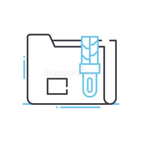 Data Compression Line Icon Outline Symbol Vector Illustration
