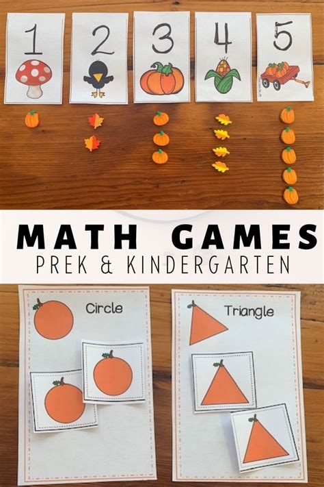 Fall Math Centers For Preschool Prek And Kindergarten