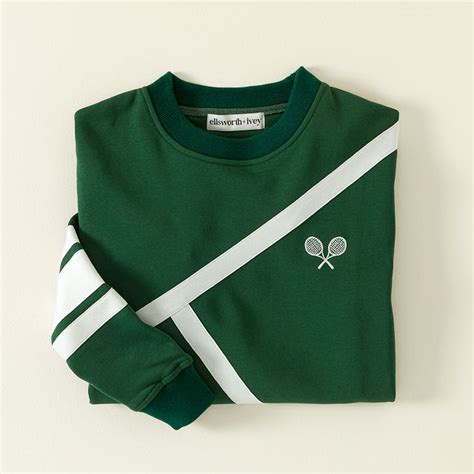 Uncommon Goods On The Court Tennis Embroidered Sweatshirt