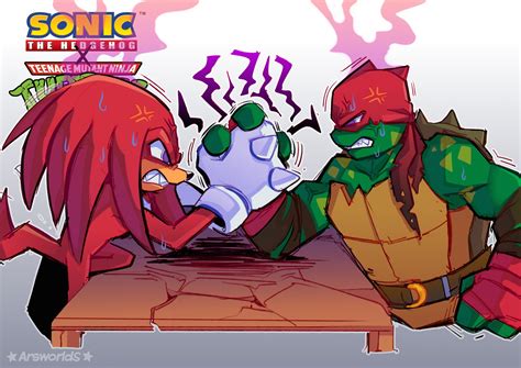 Knuckles The Echidna And Raphael Sonic And 1 More Drawn By Arsworlds