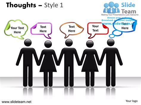 Thoughts Business People Bubbles Callouts Design 1 Powerpoint Ppt