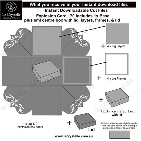 Explosion Box Template Svg