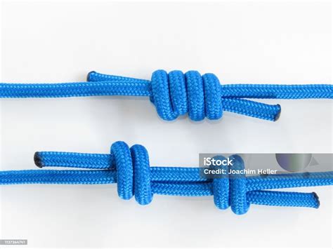 Simpul Double Fisherman Simpul Selentingan Simpul Ganda Inggris Foto