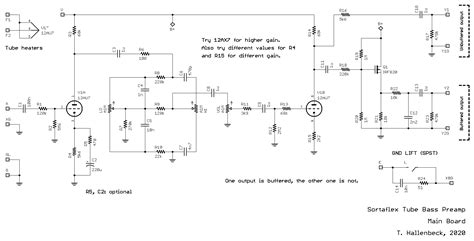 Mosfet Guitar Preamp Schematic Circuit Diagram