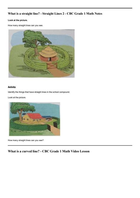 Grade 1 Rationalised Mathematics Notes On Geometry