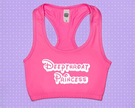 Princess Crop Top Sports Bra Deepthroat Design Ddlg Etsy