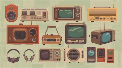 Vintage Electronics Collection Premium Ai Generated Image
