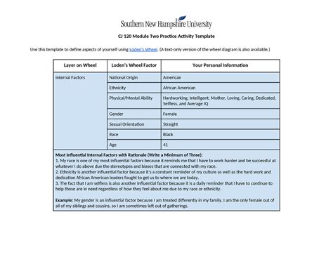 Cj 120 Module Two Practice Activity Template 1 1 1 1 Cj 120