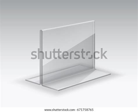 Acrylic Plexiglass Table Card Holder Isolated Stock Vector Royalty
