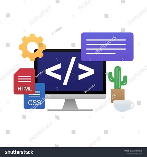 web development vector illustration coding programming stock vector