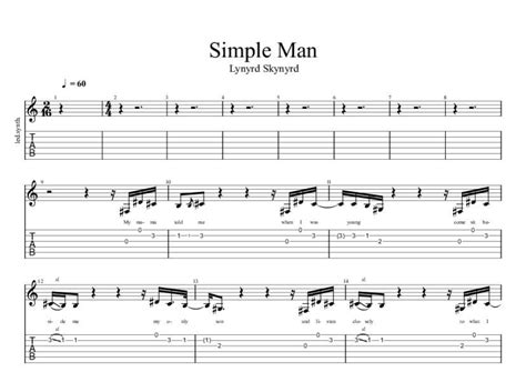 Simple Man Lynyrd Skynyrd Easy Tab And Chords Tabmaster