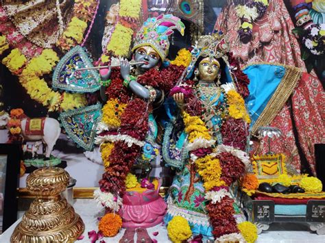 Aarti Was Performed By Anointing God With Various Types Of Chemicals The Devotees Distributed