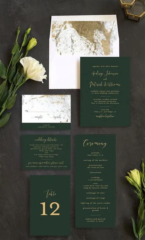 31 Trendy And Chic Foil Wedding Invitations Weddingomania
