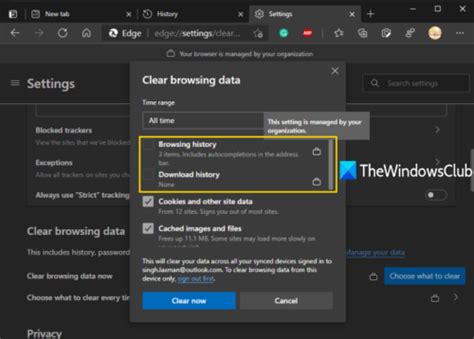 Prevent Deleting Browser History And Download History In Edge