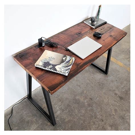 Industrial Wood Metal Desk Buy Audra Wood And Metal Industrial Office