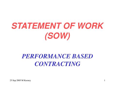Ppt Statement Of Work Sow Powerpoint Presentation Free Download