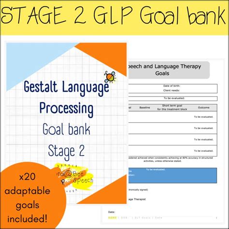 Stage 2 Gestalt Language Processing Goal Bank Glp Autism Iep Speech