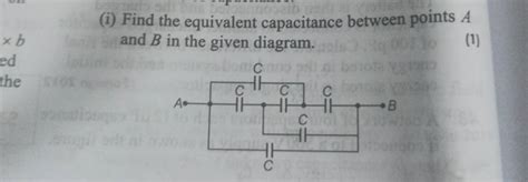 I Find The Equivalent Capacitance Between Points A And B In The Given D