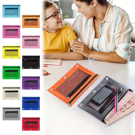 Clearance Antqov Binder Pencil Pouch 2pcs 3 Ring Binder Pencil