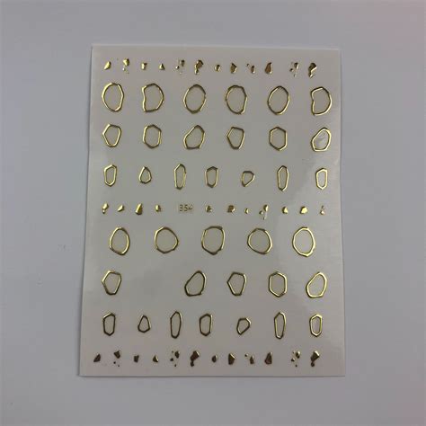 Gold Gemstone Outline Stickers Choose From 4 Designs Gold Gemstone