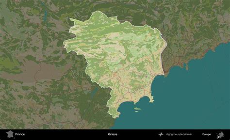 Grasse Highlighted France Openstreetmap Humanitarian Stock