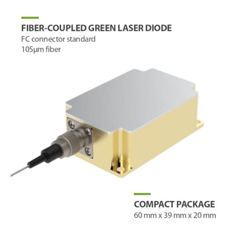 Green 525nm 3 Watt 105µm Fiber Coupled Laser Diode