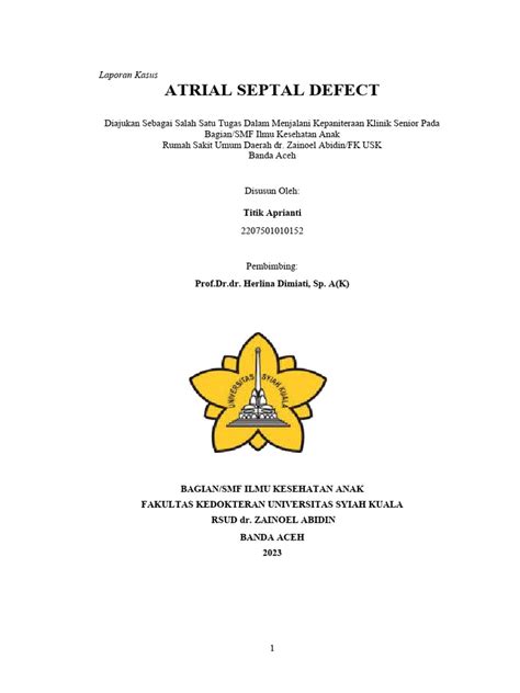 Titik Aprianti Laporan Kasus Asd Pdf