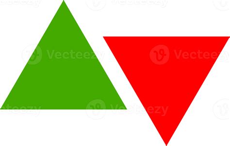 Green Arrow Graph Growing Uptrend And Red Arrow Graph Downward Trend